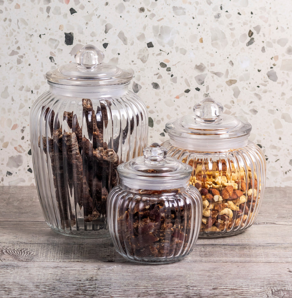 Ribbed Glass Jars — The Consol Shop Woodmead