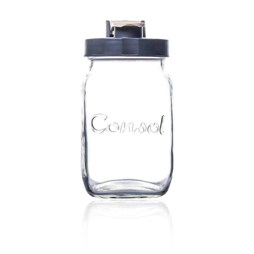 Consol Glass preserve Jar with Sand Flip Top Lid 1L — The Consol Shop ...
