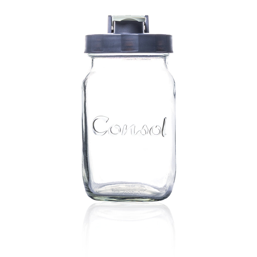 Consol Glass preserve Jar with Sage Flip Top Lid 1L — The Consol Shop ...