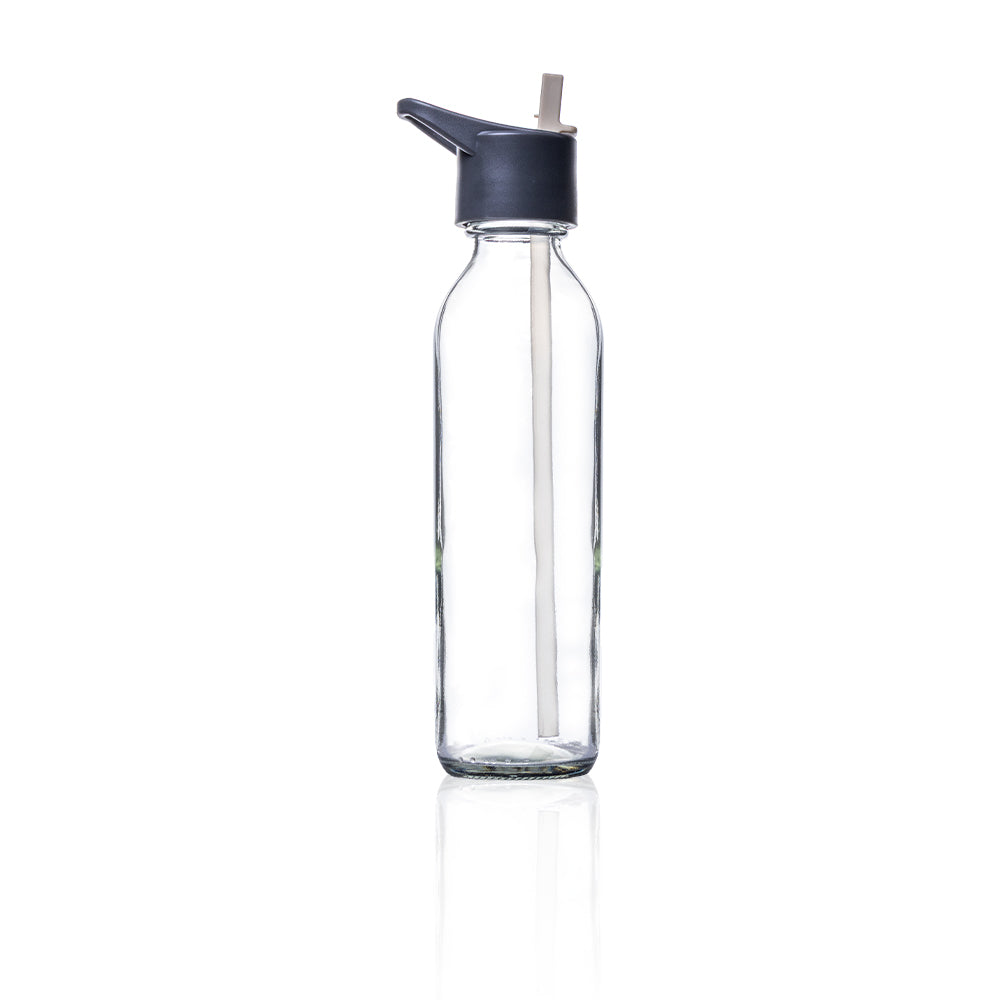 Consol Glass Sleek with Sand Straw Lid 500ml — The Consol Shop Woodmead