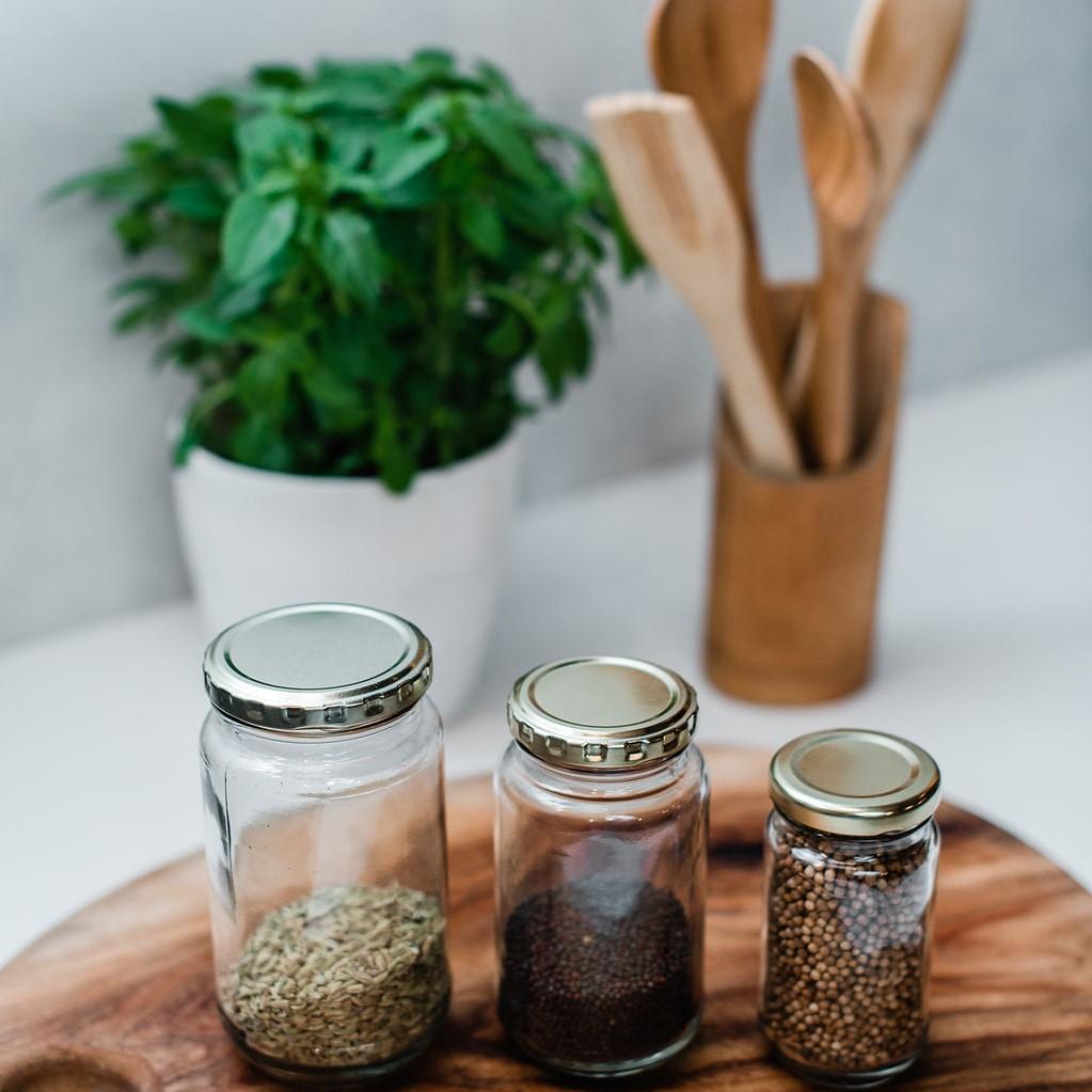 Consol Glass Sheer Jar 375ml with Gold lid (24 Carton Pack) – The ...