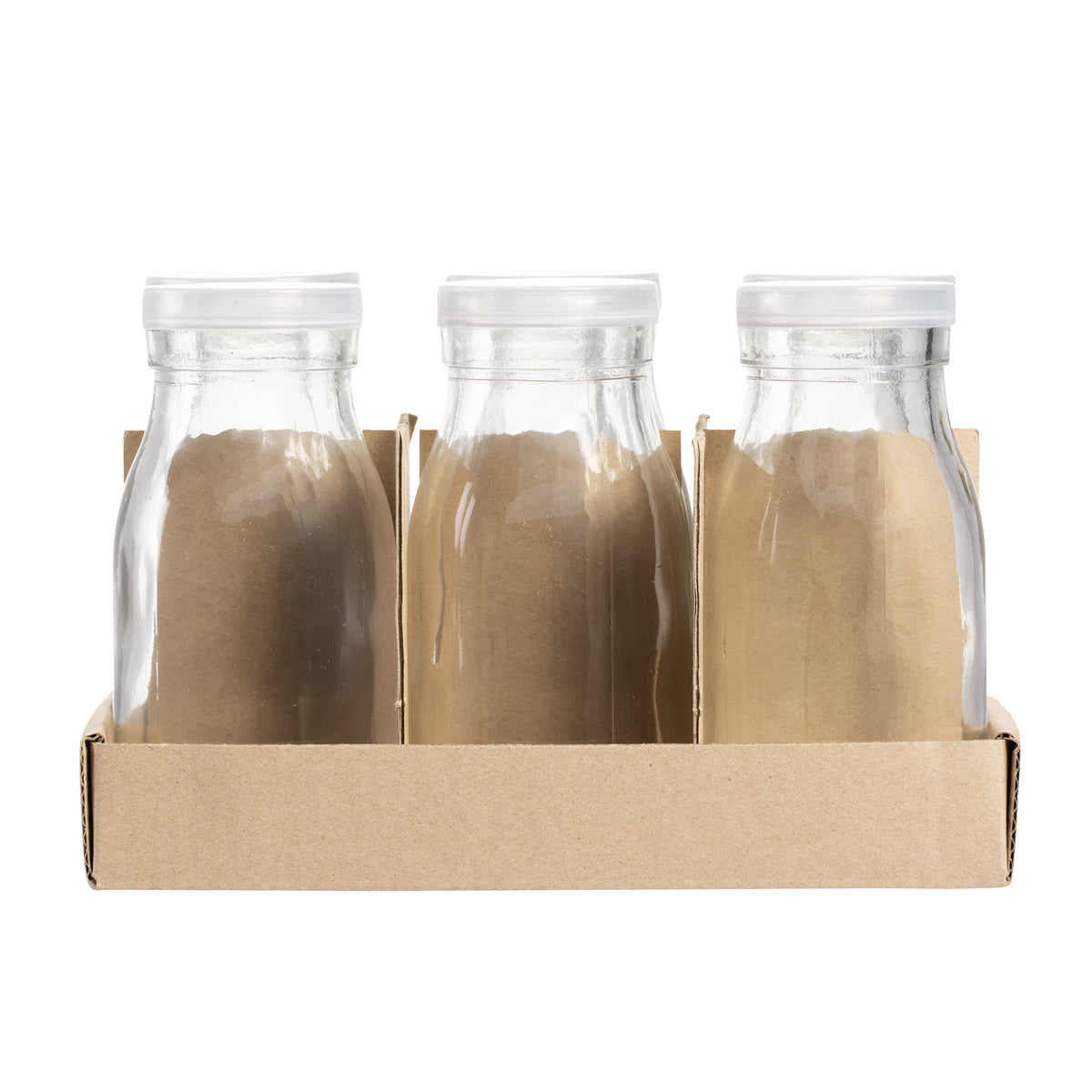 Glass Bottle With Plastic Lid 12CM 200ML 6 Pack — The Consol Shop Woodmead
