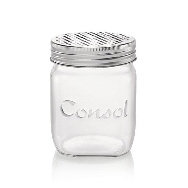 Consol Glass Jar 500ml Small Stainless Steel Grater — The Consol Shop ...