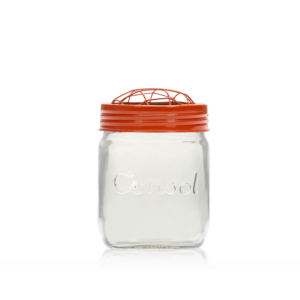 Consol Glass Preserve Jar 500ml with Terracotta Mesh Lid — The Consol ...