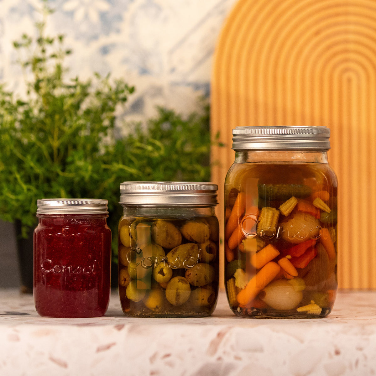 Consol Glass Preserve Jar 250ml with Ring & Dome (24 Carton Pack) – The ...