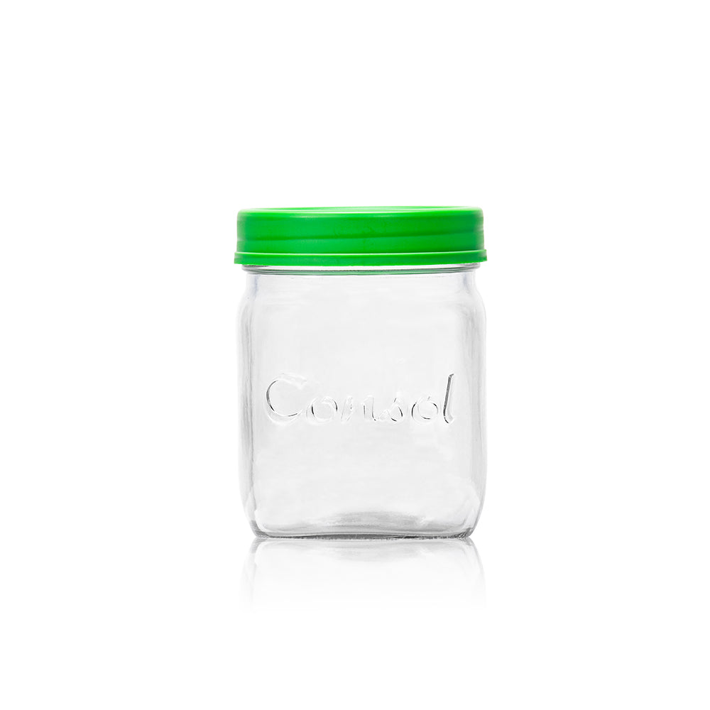 Consol Glass Preserve Jar 500ml with Coloured Lid – The Consol Shop ...