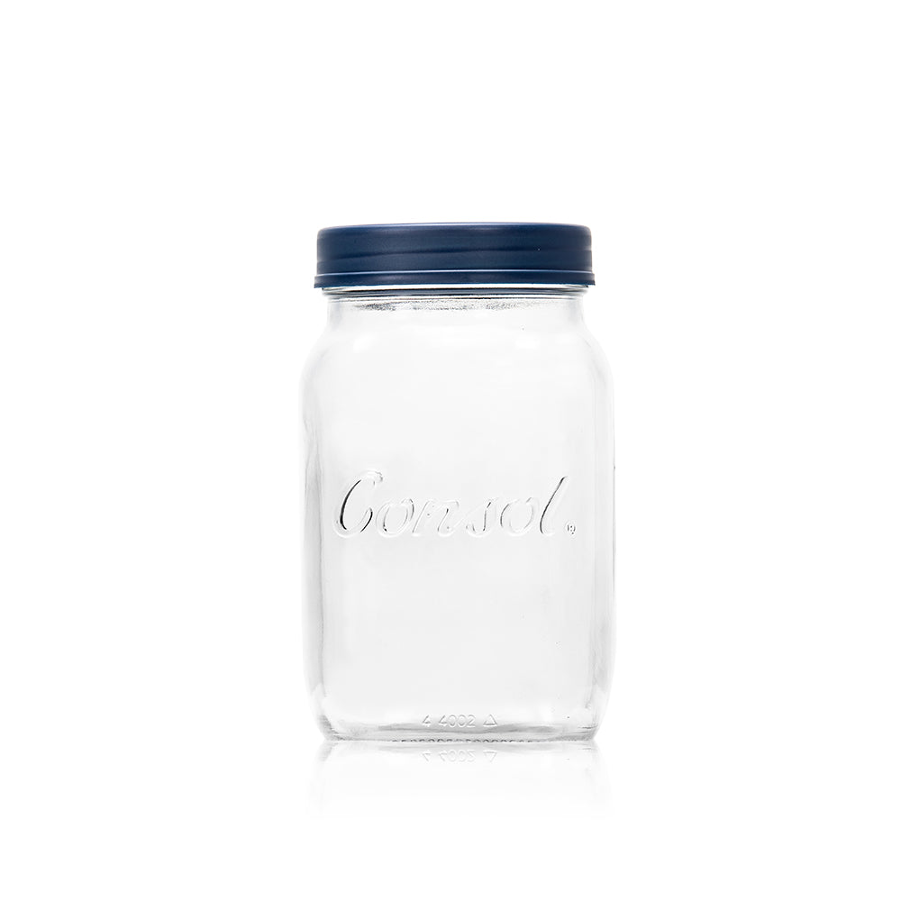 Consol Glass Preserve Jar 1000ml (1L) with Coloured Lid – The Consol ...